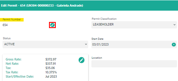 How to change or edit a Permit Number? – Parking Base